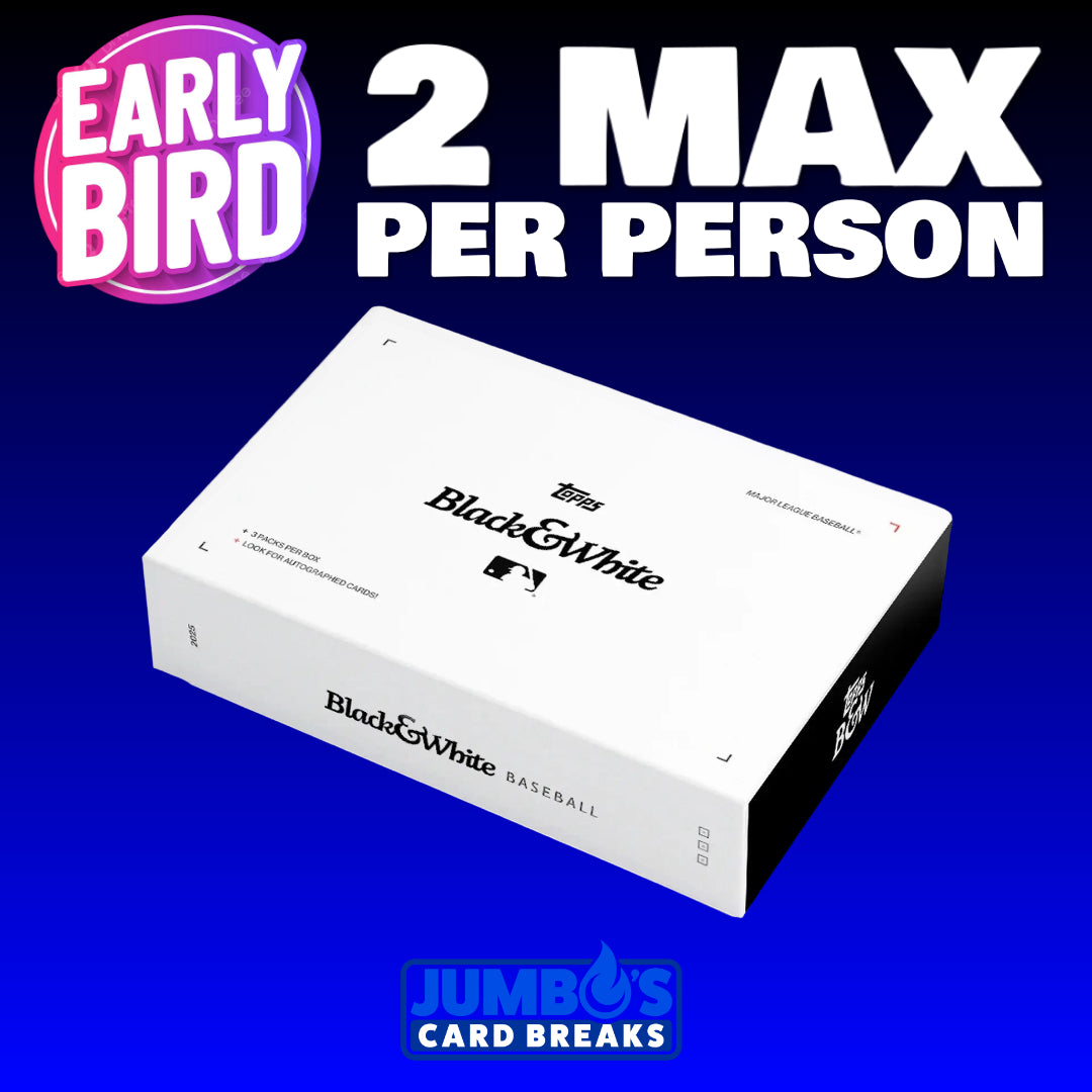 🐥Early Bird! BREAK #10396 - 2025 Topps Black & White Mega Box (Random – Jumbo's Sports Collectibles